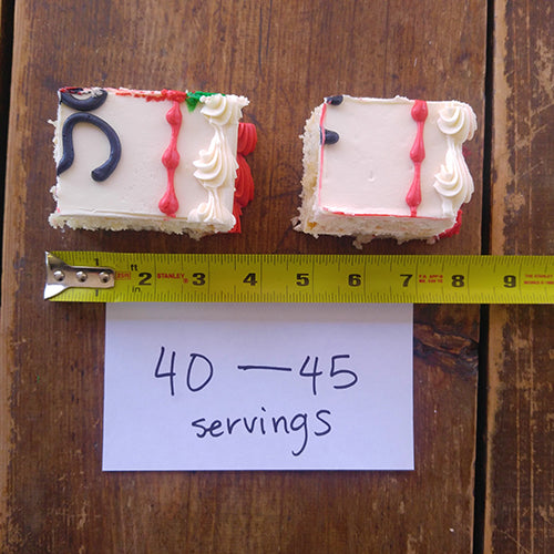 half sheet cake servings