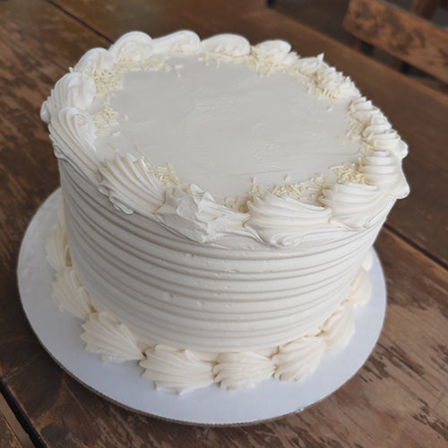 Plain White Cake White Cream Birthday Cake | Just Bake