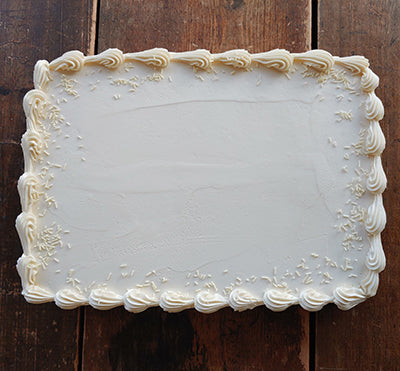 Plain White Sheet Cake